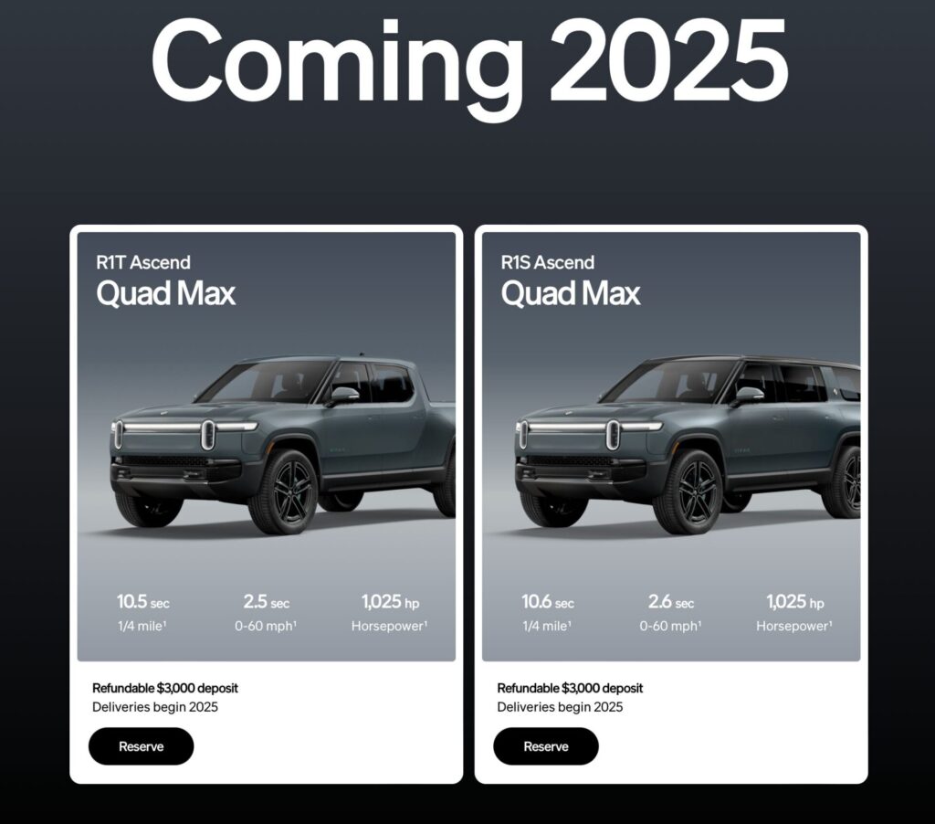 Rivian Launches New 2025 R1 Quad Page Highlighting Features!